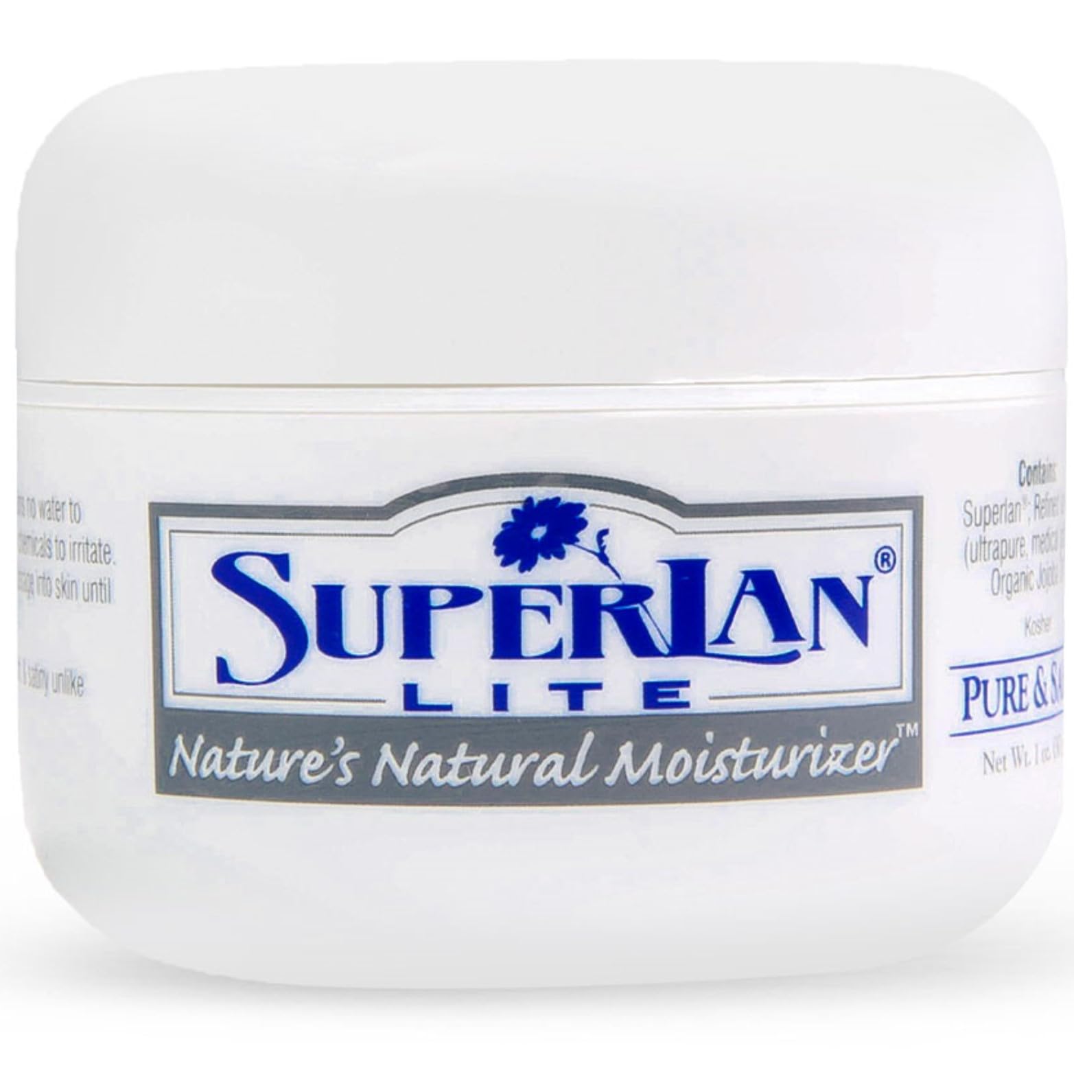 superlan Lite Lanolin Cream, 1 oz â Lightweight Creamy Formula with Medical-Grade Lanolin & Jojoba Oil - Moisturizer for Everyday Dry Skin Relief â Hands, Feet, Body, & More