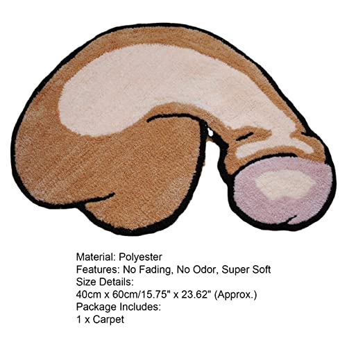 Meideli Bathroom Rugs, Funny Shape Kitchen Mat Soft & Non-Slip Front Door Mat Carpet Floor Rug, Area Rug for Living Room, Bathroom, Kitchen,Bedroom, Home Decor 15.75" * 23.62" Brown