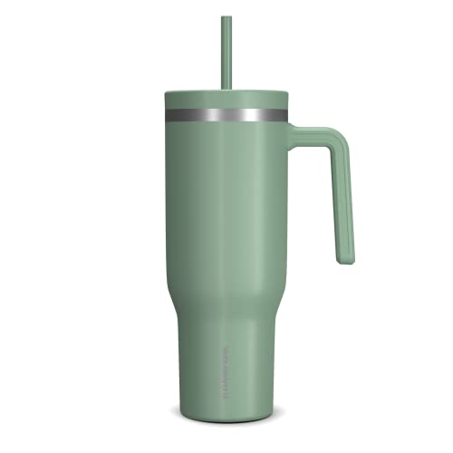 Hydrapeak Voyager 40 oz Tumbler With Handle and Straw Lid, Tumbler, 40 Oz Tumbler Handle, Tumbler Lid Straw, Tumblers, 40oz Tumbler With Handle (Sage)
