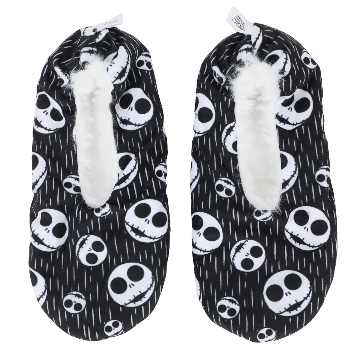 Bioworld Nightmare Before Christmas Jack Skellington Women's Reversible Slipper Socks-S/M
