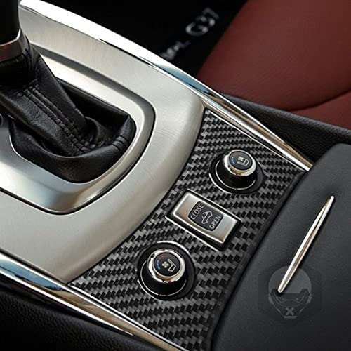 for Infiniti G37 Sedan 2010-2013 Carbon Fiber Black Stickers Car Interior Decorative Accessories (with Heated seat)