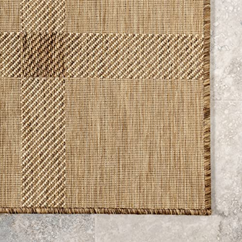 nuLOOM Sandee Casual Plaid Indoor/Outdoor Area Rug, 8' x 10', Beige