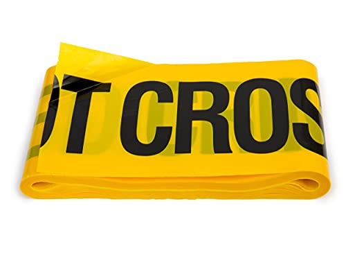 Crime Scene Do Not Cross Barricade Tape 3 X 100 • Bright Yellow with a Bold Black Print • 3 in. Wide for Maximum Readability • Tear Resistant