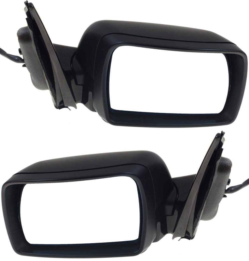 Kool Vue Driver & Passenger Side Power Heated Mirrors for BMW X5 2000-2006 Manual Fold Without Memory & Puddle Lamp Paintable 4-Door