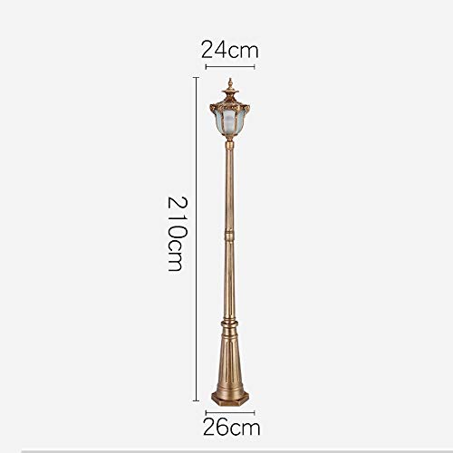 ZZYJYALG E27 European Home Garden High Rod Light Outdoor Waterproof Community School Lawn Street Lantern Light Hotel Villa Garden Park Column Light Landscape Lamp