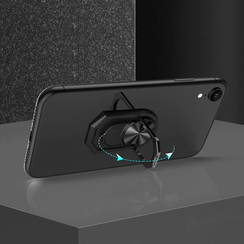 for Oppo Reno 6 Pro 5G Ultra Thin Phone Case + Ring Holder Kickstand Bracket, Gel Pudding Soft Silicone Phone 6.55 inches (BlueRing-T)