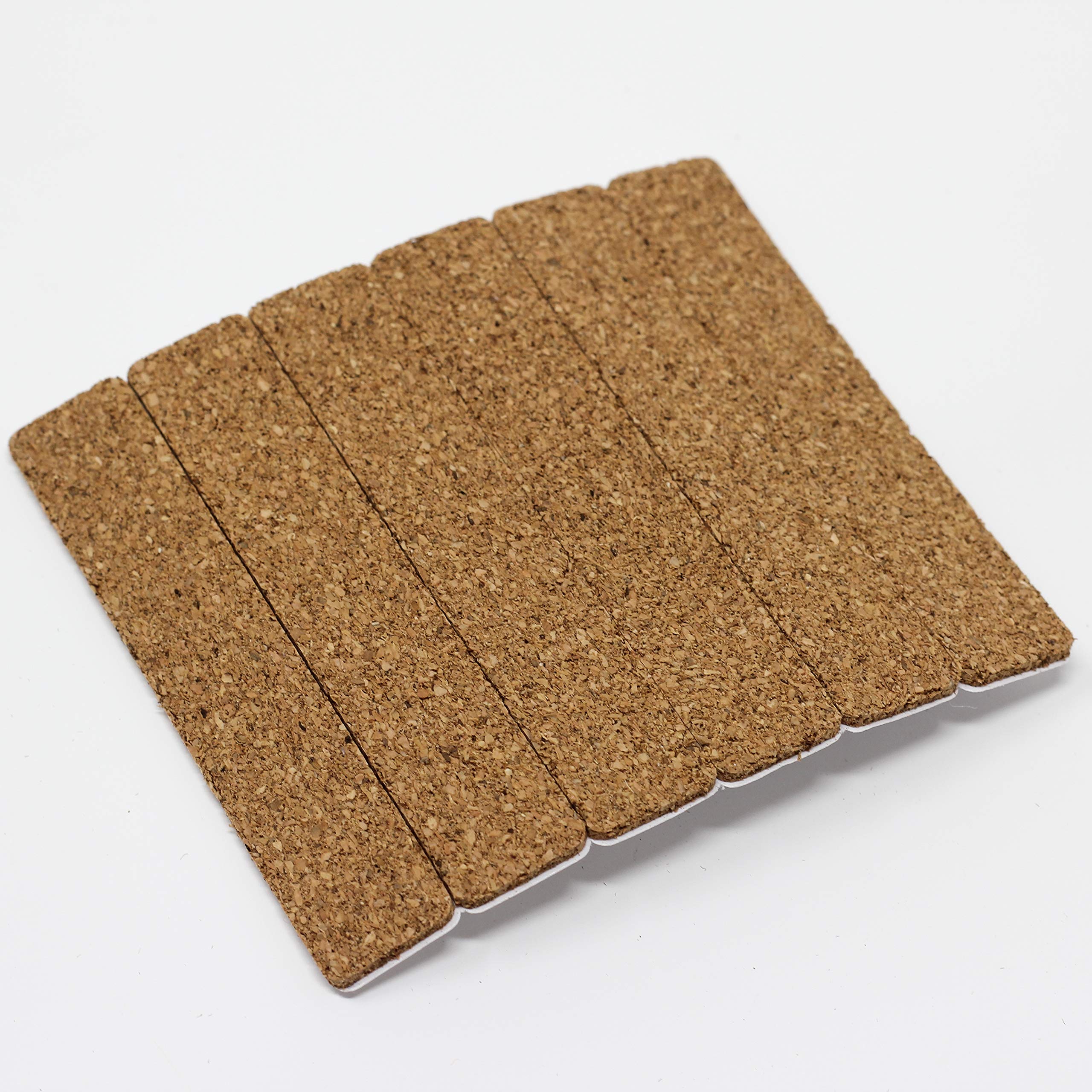 Borges & Scott - Traditional Cork Hat Sizing Strips - Self Adhesive - Set of 6 Natural