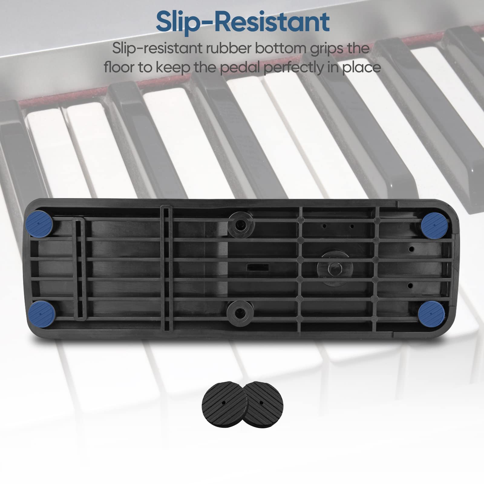 Sustain Pedal Universal with Polarity Switch by Wegrower for Keyboards, Digital Piano, MIDI and Synthesizer
