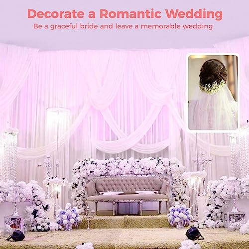 Gold Glitter Sequin Tulle Fabric Star Moon Tutu Skirt Dress Sewing, 63" x 11 Yard Birthday Ribbon Wedding Veil Backdrop Decoration Gauze