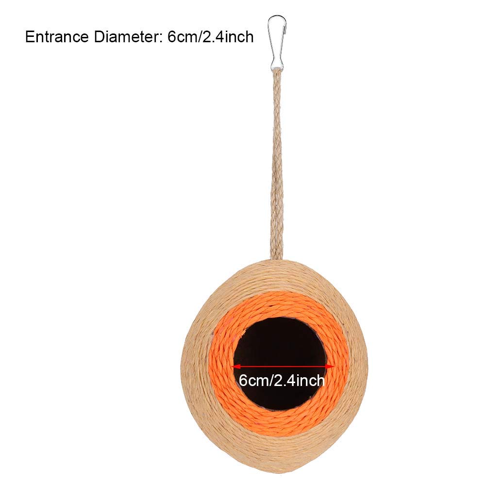 Bird Coconut House Natural Coconut Shell Breeding Nest Bed Hideaway for Parrot Budgie Parakeet Cockatiel Conure Canary Hamster Squirrel