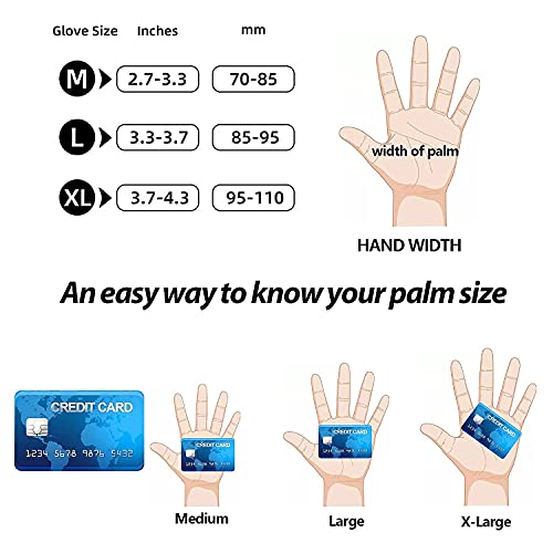 Borje Black Nitrile Disposable Gloves 4 Mil Large, Powder & Latex Free, 200 Pcs for Food Prep, Cleaning Gloves