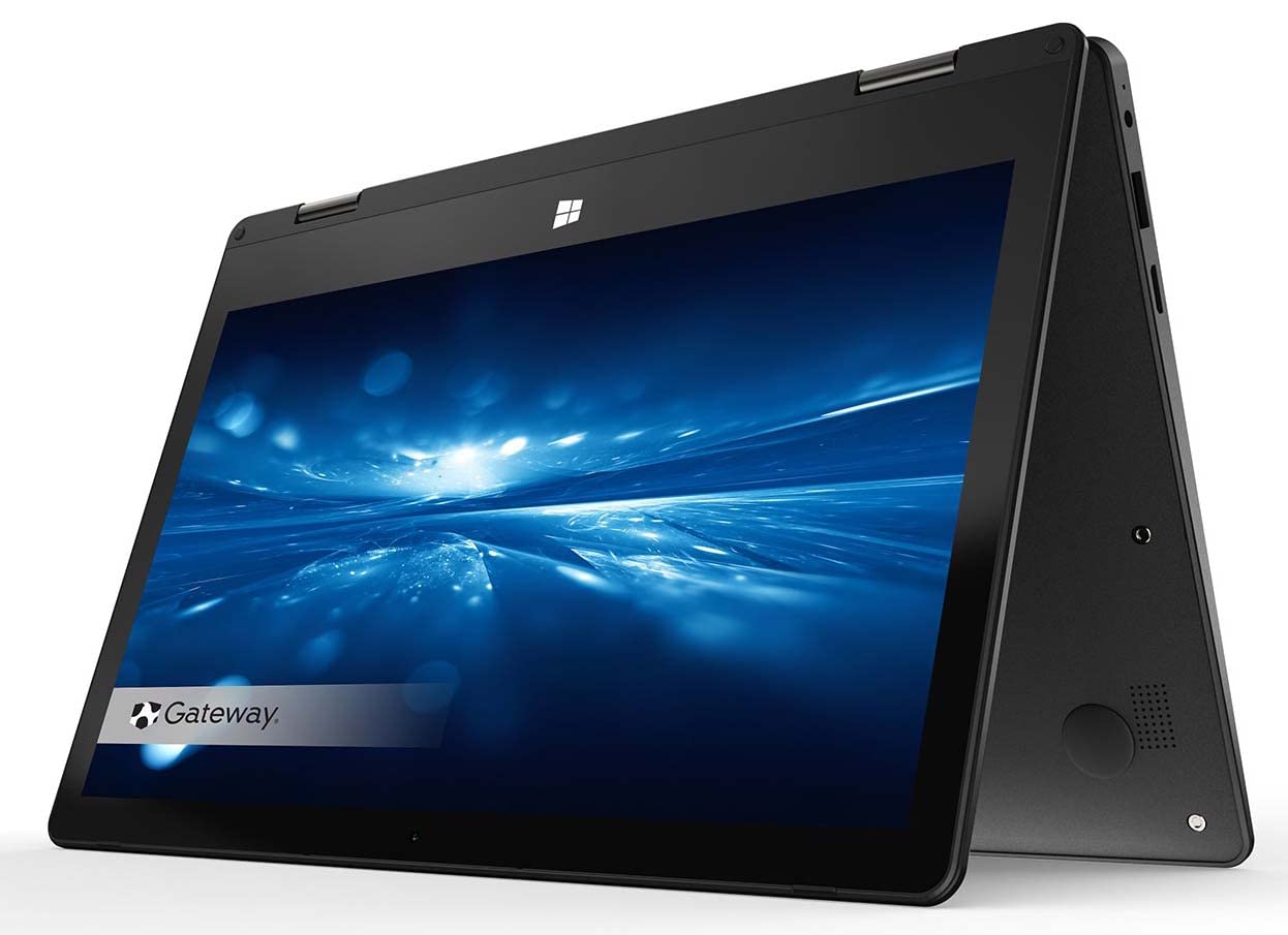 Gateway Newest Touchscreen 11.6 HD 2-in-1 Convertible Laptop in Black Intel N4020 4GB RAM 64GB SSD Mini-HDMI Webcam Windows 10 S