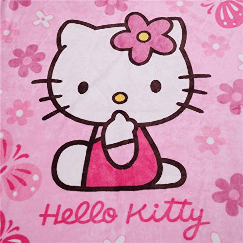 Cute Cartoon Kitty Bedding Super Soft Silk Touch FleeceThrow Blanket for Kids,40 x 55 inches (Cartoon 1)