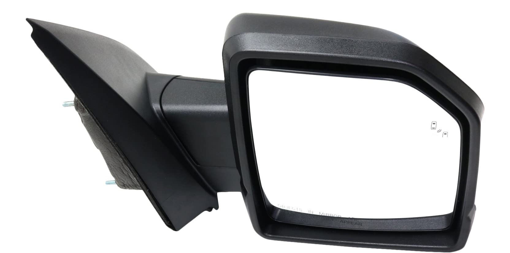 Kool Vue Right Power Heated Mirror for Ford F-150 2015-2017 Manual Fold With Signal Light, Blind Spot Monitor & Puddle Lamp; Without Memory & Auto-Dimming Textured
