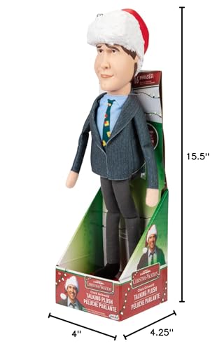 Jakks Holiday Clark Griswold Talking Plush with 16 Phrases, 12 Inches Tall, National Lampoon’s Christmas Vacation