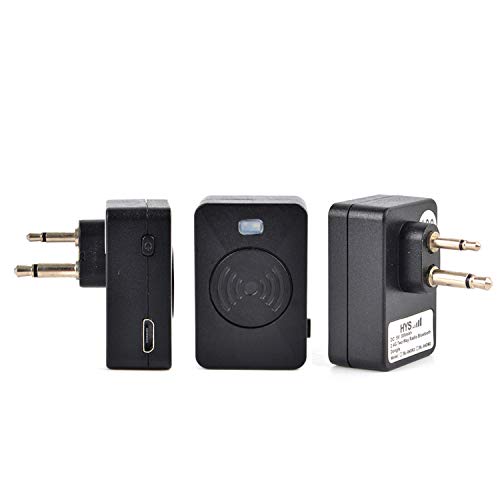 HYS Bluetooth Earpiece Headset with Finger PTT for Motorola BRP40 CP200 CP200D CP185 CLS1410 CLS1110 DTR650 RDU2020 RDU4100 RDU4160D RDU2080D Yaesu FT-4XR FT-4VR FT-65R FT-25R Handheld Walkie-Talkie