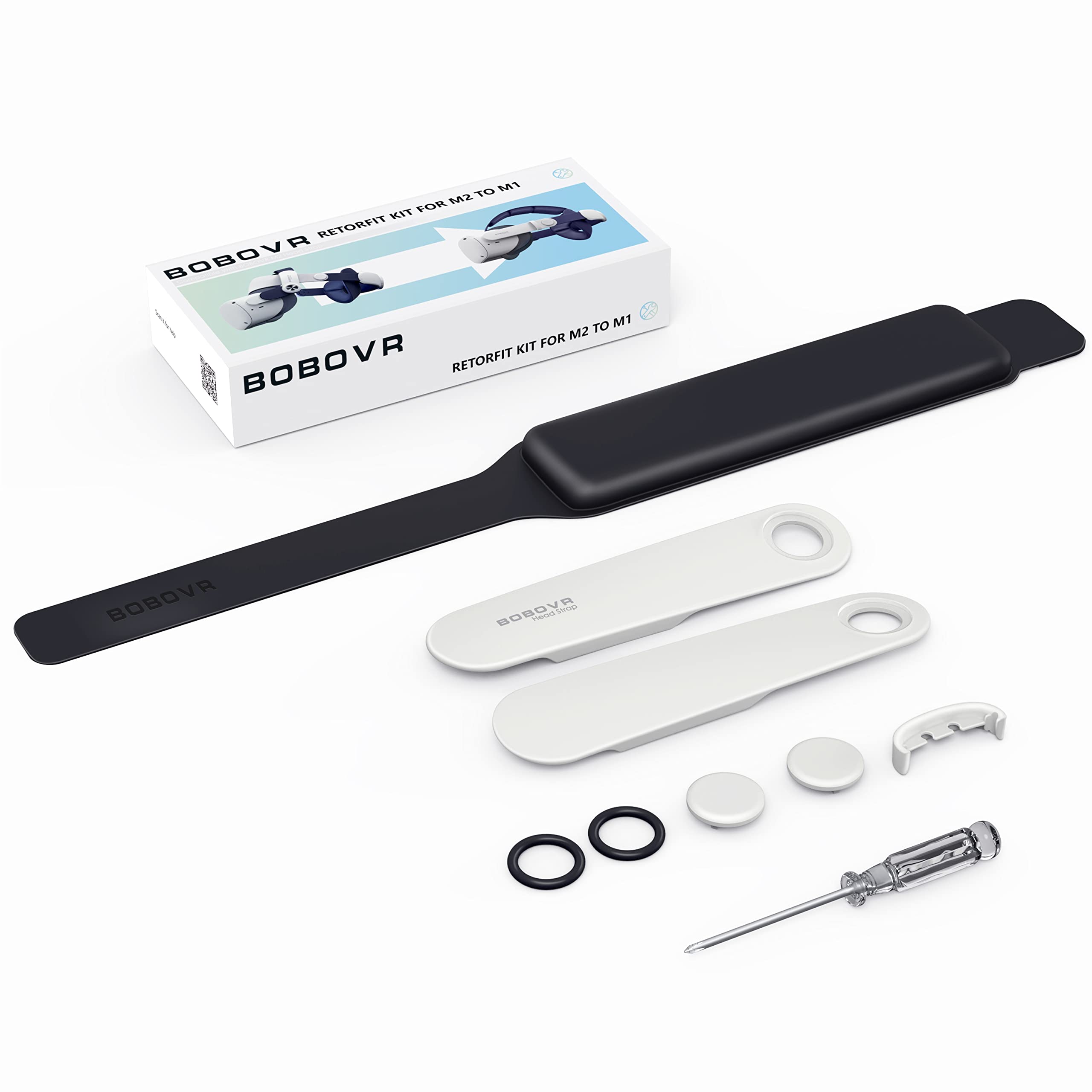 BOBOVR Strap Retrofit Kit for M2 Plus to M1 Plus,Honeycomb Back Pad Design, Quickly convert the M2 battery version to the M1 Plus version.