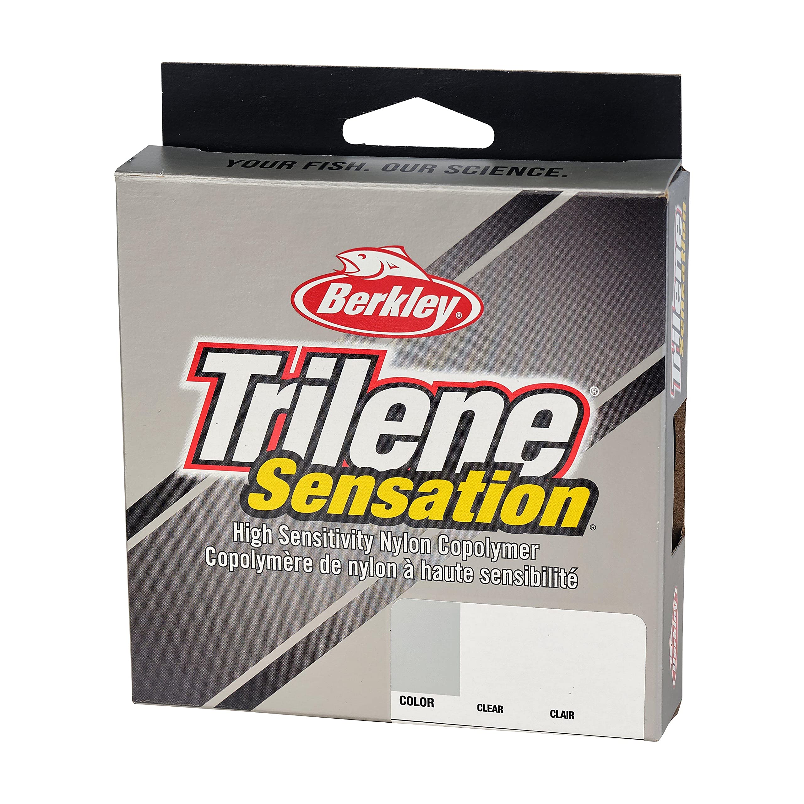 Berkley TrileneĀ® Sensation, Low-Vis Green, 4lb | 1.8kg, Monofilament Fishing Line, Suitable for Freshwater Environments