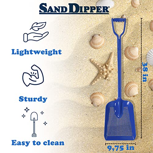 Sand Dipper - Treasure Shovel Digger Sifter β Sand Sifter for Beach Fun or Farm Chicken coop Goat stall Sand Poop Cleaning