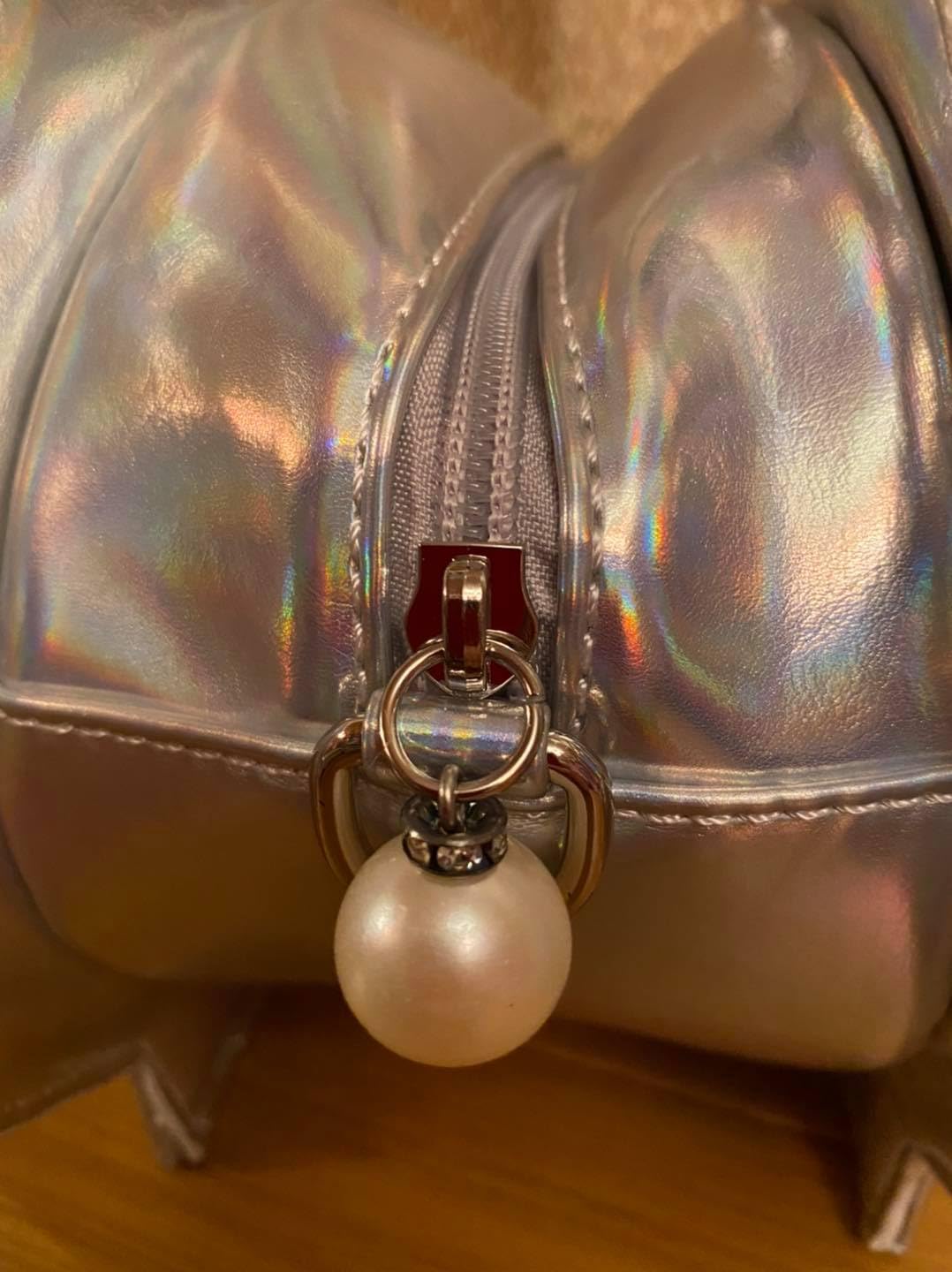 Lost Queen Women's Ariel Iridescent Shell Pearl Handbag Mermaid Crossbody Purse