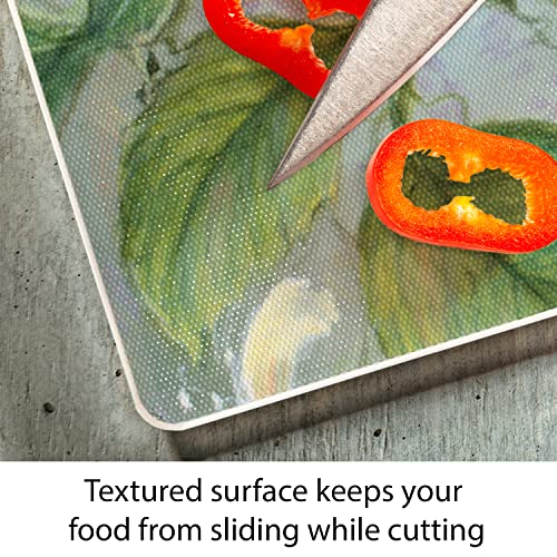 Ruby Hummingbird Natures Gift of Feathers Tempered Glass Large Cutting Board by Highland Graphics