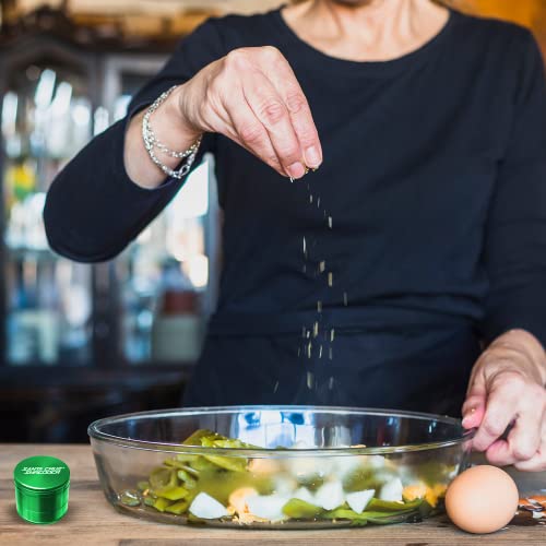 Santa Cruz Shredder Metal Herb Grinder Knurled Top for Stronger Grip 3 Piece Small 1.7" (Green)