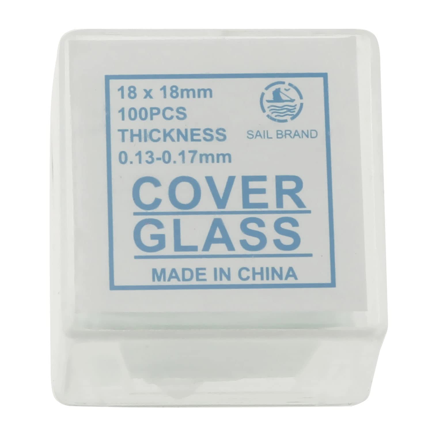 Coverslip RLECS 100PCS 18x18mm Microscope Cover Glass for Basic Biological Science Education Glass Cover Slips
