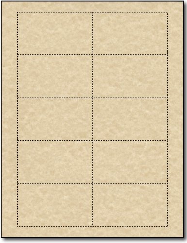 Parchment Style Business Cards - 25 Sheets / 250 Business Cards - 65lb Cover (176 GSM) (Brown)