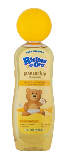 Ricitos de Oro Chamomile Manzanilla, Baby Shampoo, Hypoallergenic, 3 Pack, 8.4 FL Oz Bottles