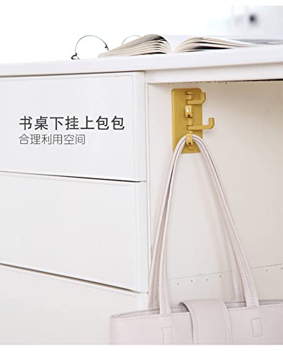 NA Creative Organ Hook Kitchen Wall-Mounted Nail-Free Hanger Behind The Door Bathroom no Traces on The Walls Plastic Bathroom Adhesive Hook