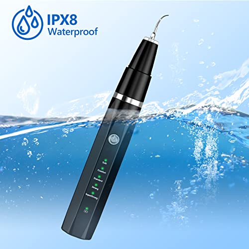 Ni-SHEN Dog Plaque Remover for Teeth,Pet Ultrasonic Tooth Cleaner Toothbrush,Teeth Cleaning Kit -Tartar Remover for Teeth Stains for Dogs and Cats (Black)