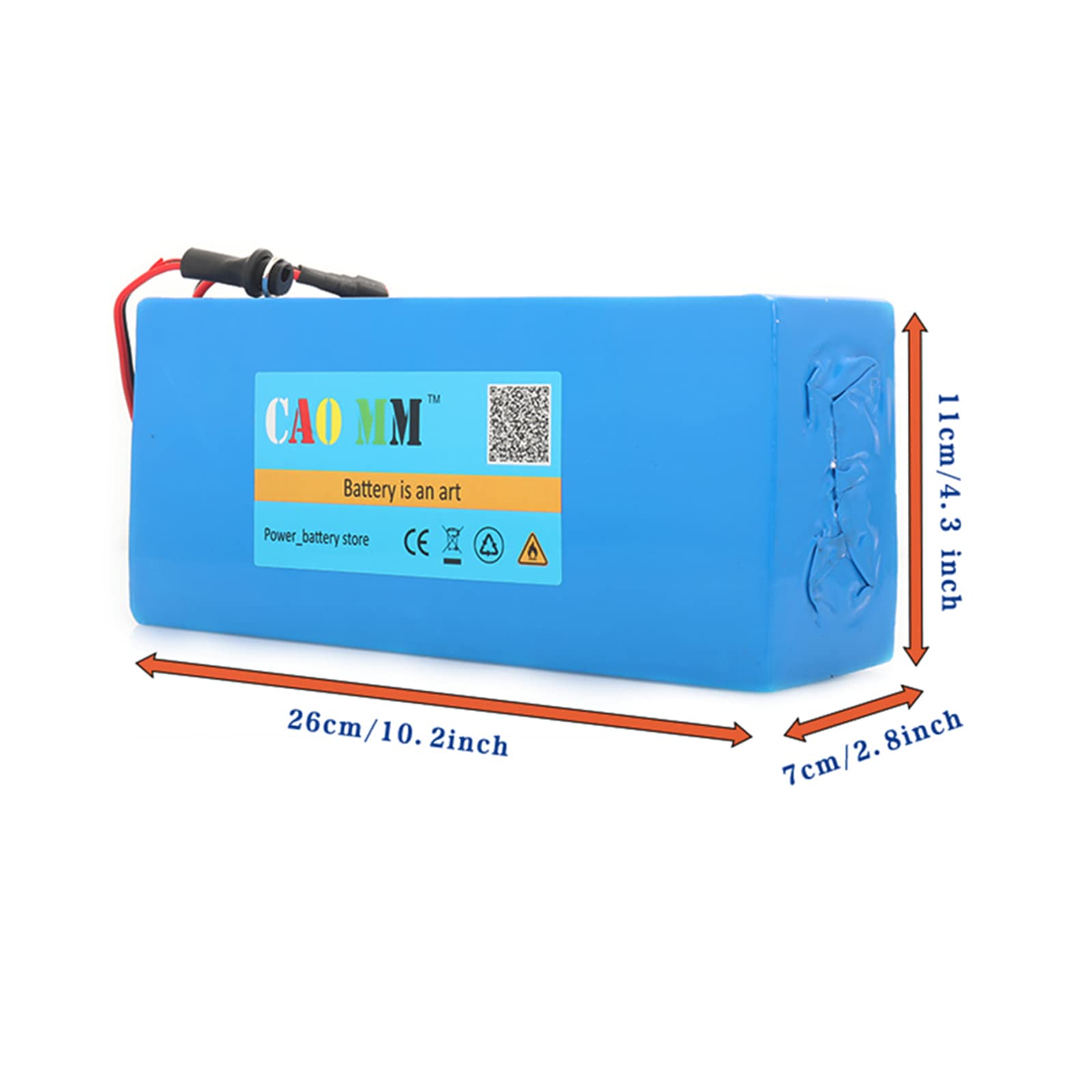 Cao MM 48V Battery, Ebike Battery, 48V/14AH 30amp Lithium Battery Pack Li ion Battery for 1200W Motor Electric Bike Bicycle Scooter