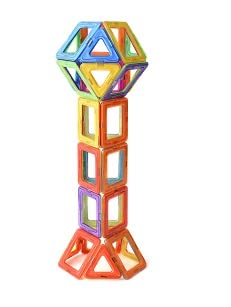 JDBF Magnetic Building Tiles Set for Kids | 30 Pieces Colorful, Durable, & Safe Construction Blocks | STEM Educational Toys for Creative Learning | Perfect for 3+ Years