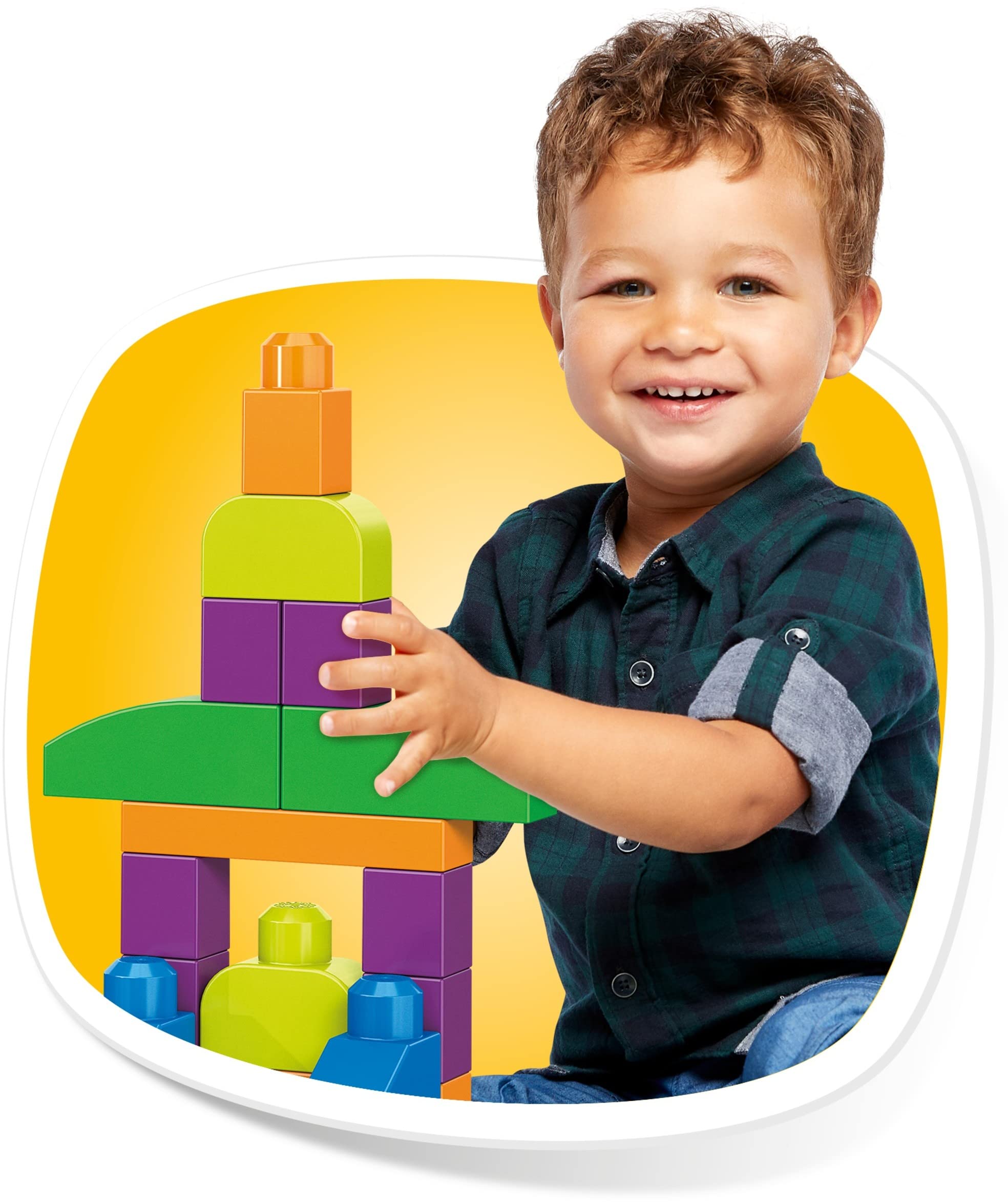 MEGA BLOKS Fisher-Price Toddler Building Blocks Toy Set, Build ‘n Create with 250 Pieces, Ages 1+ Years
