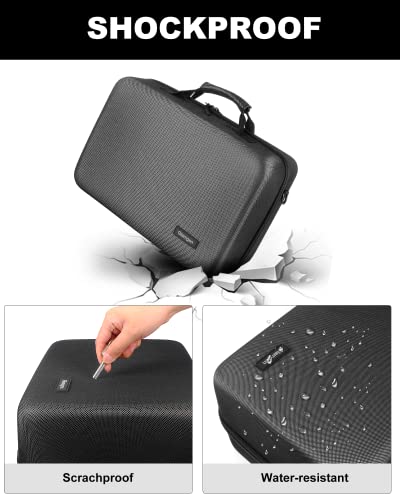 Glamgen Carrying Case for PS5 Travel Case for Playstation 5 Console PS5 Games Gaming Headset Console Dock and Accessory Organizer
