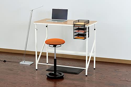 Safco Products Sit/Stand Bi-Level Desk, Beech/White
