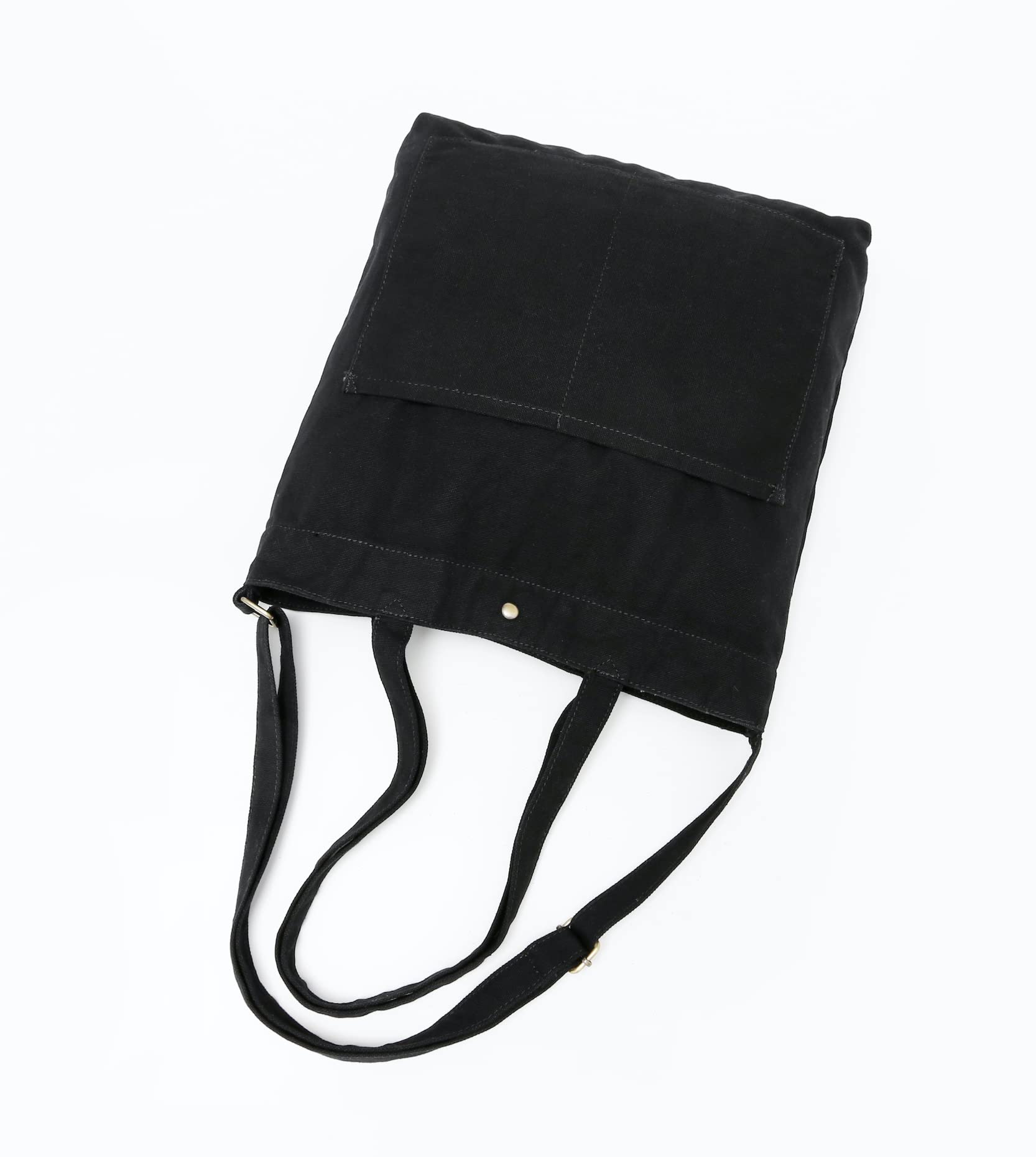 Jeelow Canvas Tote Handbag Crossbody Shoulder Bag With Front Pocket For Men & Women (Cream 2 Way)