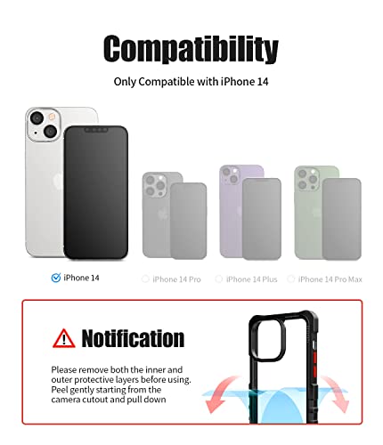 GOOSPERY Z Bumper Crossbody Compatible with iPhone 14 Case [Strap Included] Shock Absorbing Dual Layer Structure TPU Edge Crystal Clear PC Cover with Shoulder Strap Outdoor Design, Clear