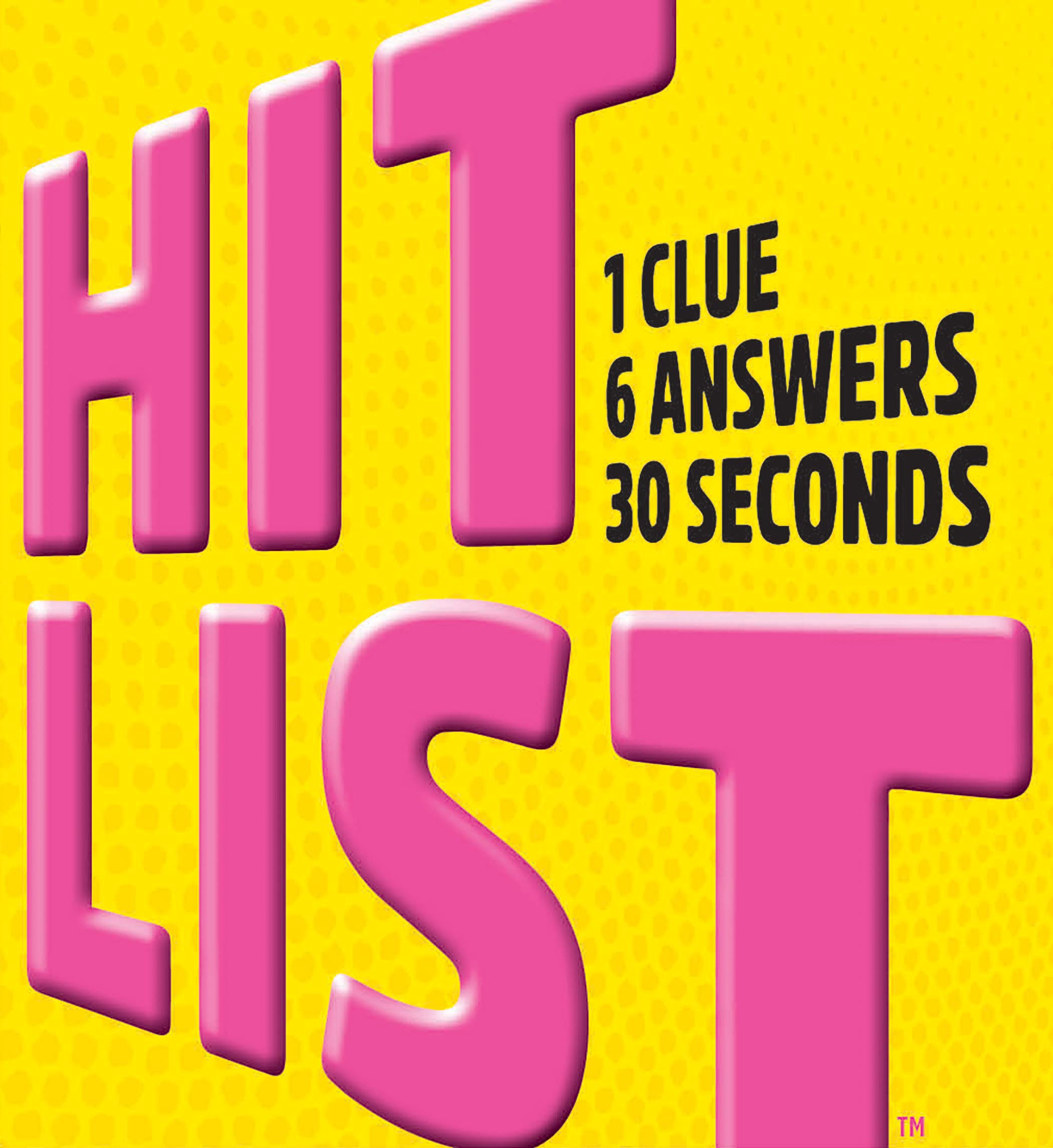 Gamewright - Hit List - 1 Clue, 6 Answers, 30 Seconds, Yellow