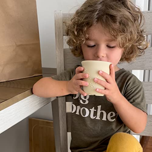 BraveJusticeKidsCo. | SiliSteel™ Drinking Cups | Kids and Toddler Silicone + Steel Dinnerware Cups | Unbreakable Dinnerware | Reusable Dishwasher Safe Water Glasses (2 Pack) (Citadel)