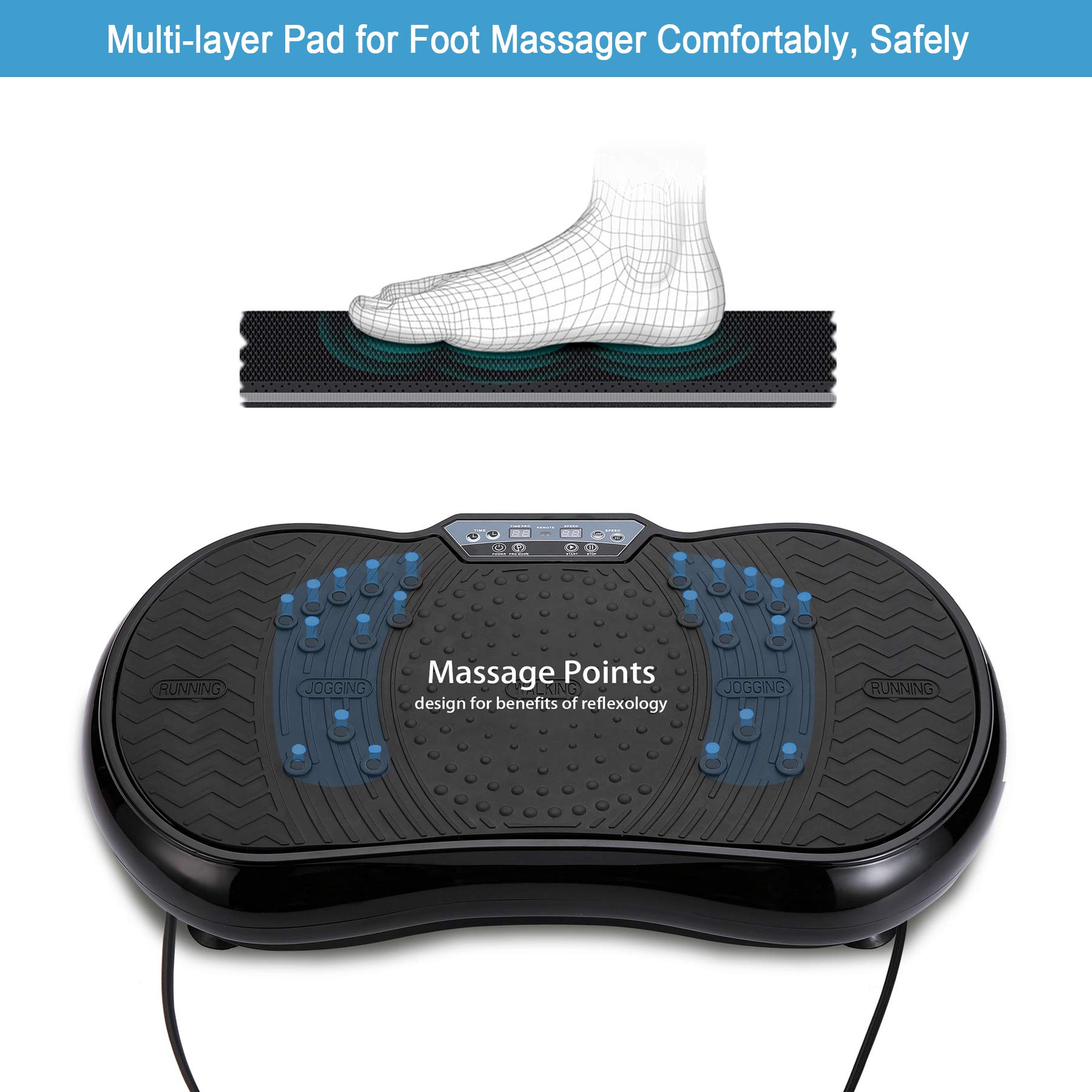 Body Vibration Platform Exercise Machine, Full Body Vibration Machine with 99 Levels Vibrating Workout
