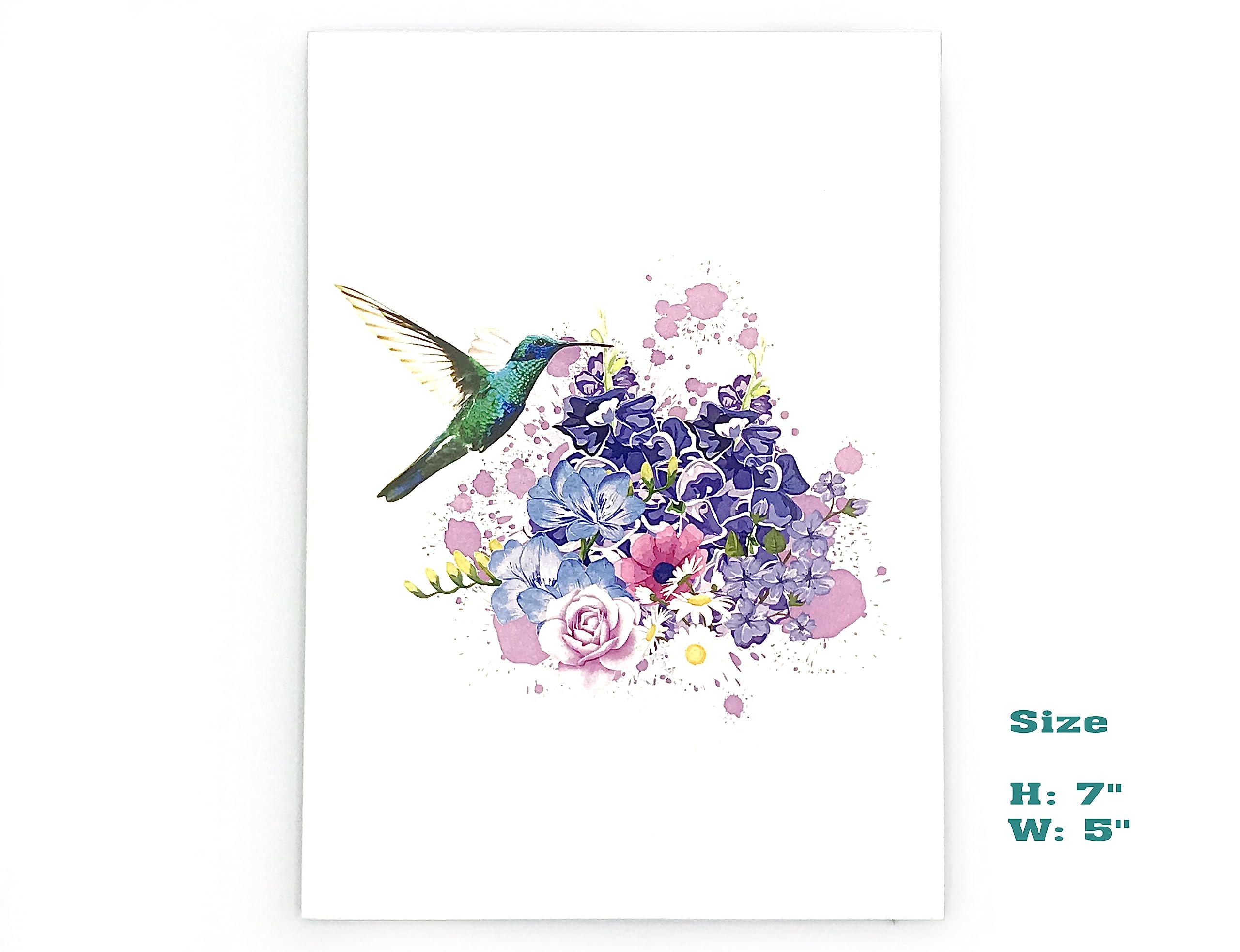 Floral Symphony: A Hummingbird Pop-Up Greeting Card, Birthday Card, Mothers Day Card, All Occasions