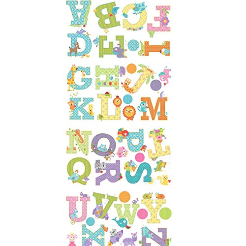 RoomMates RMK2334SCS Animal Alphabet Dena Designs Peel and Stick Wall Decals