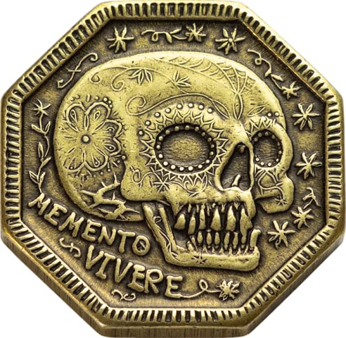 Memento Mori Brass Coin | Memento Vivere Stoic Reminder Token