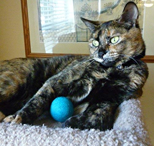 Earthtone Solutions Wool Cat Toys - Felt Cat Toy Balls for Small Pets Fetch and Play - Eco Friendly Quiet Wool Ball Cat Toy for Cats and Kittens - Choose Your Colors