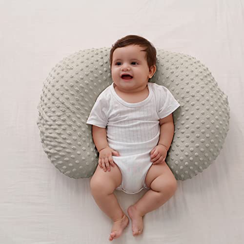 Nursing Pillow Cover, Minky Breastfeeding Pillow Slipcover Snugly Fits for Nursing Pillow for Baby Boys and Girls, Premium Quality Microfiber, Ultra Soft Comfortable (Tidal Foam)