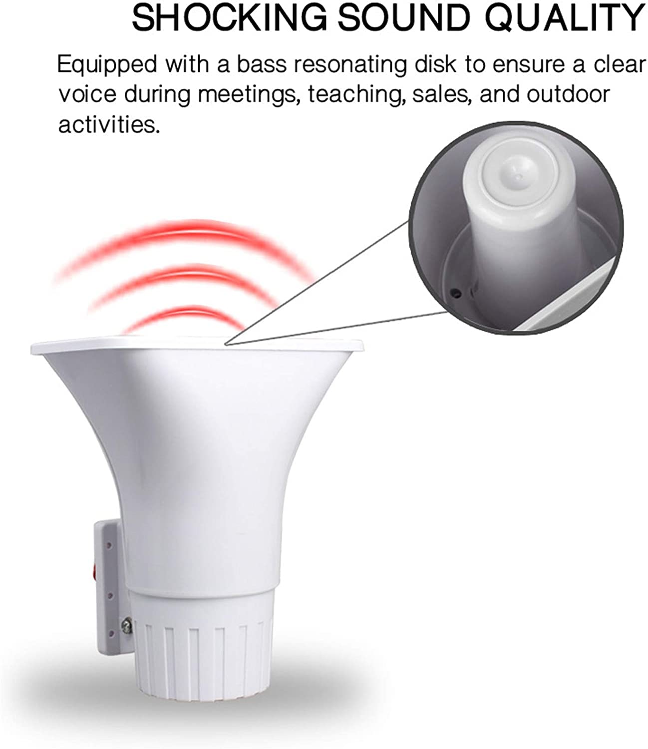 Jokpenes 30W Alarm Siren ,Dual Tone Outdoor Self Contained Electric Security Ring Siren with Bracket,6-12V DC 1.1Ah 130db 8 X 5.5 X 9 Inch for Car Home Doorbell Security Protection System,(Black)