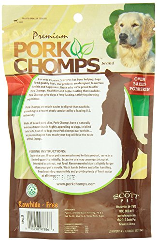 Scott Pet Products 60 Count Pork Chomps Bacon Twists Treat, Mini - 2 Pack