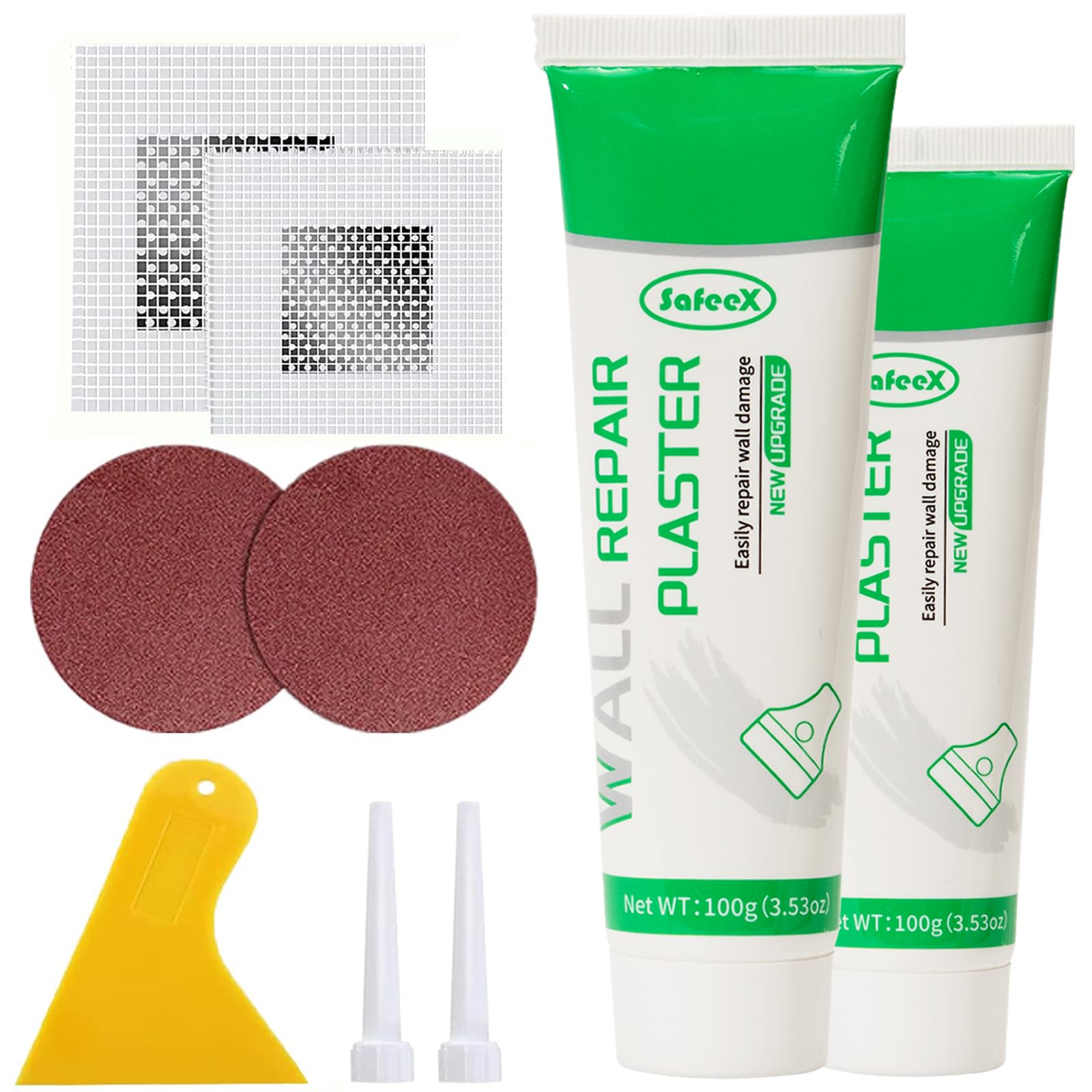 Drywall Repair Kit, 2 Pack Wall Mending Agent, Spackle Wall Repair Patch Kit with Scraper, Wall Surface Putty Repair Holes Fill and Quick Repair Crack for Home Wall by DOKLY