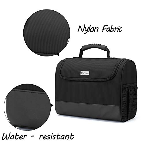 CURMIO Bartender Kit Bag, Portable Travel Carrying Bag with Rubber Handle for Bar Tools Set, Perfect for Home Indoor Outdoor Patio Party, Black (Bag ONLY, Patent Pending)